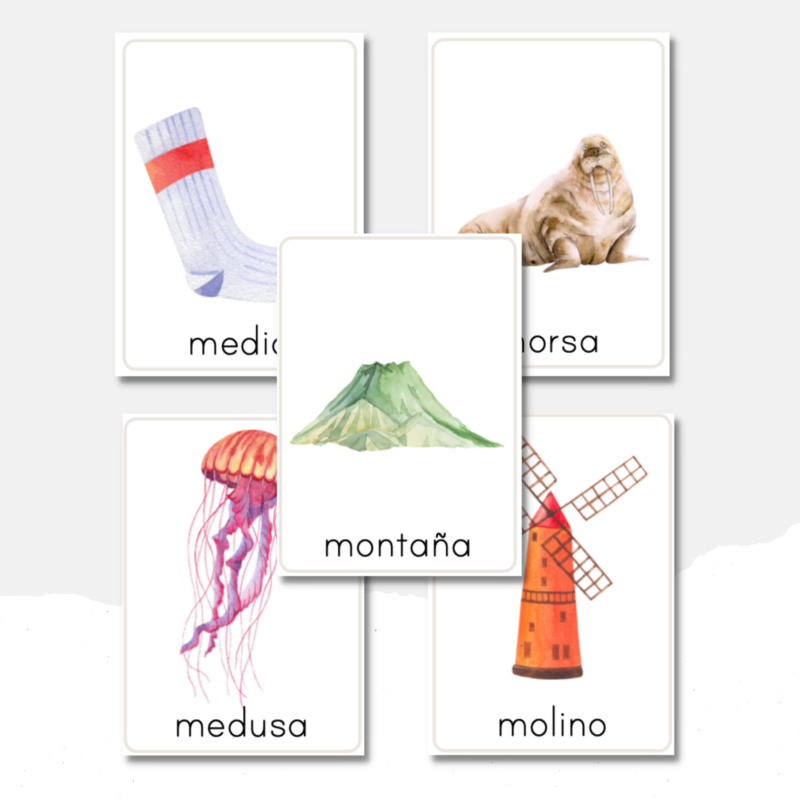 Tarjetas: Fonema /m/ inicial – Sweet Home Learning